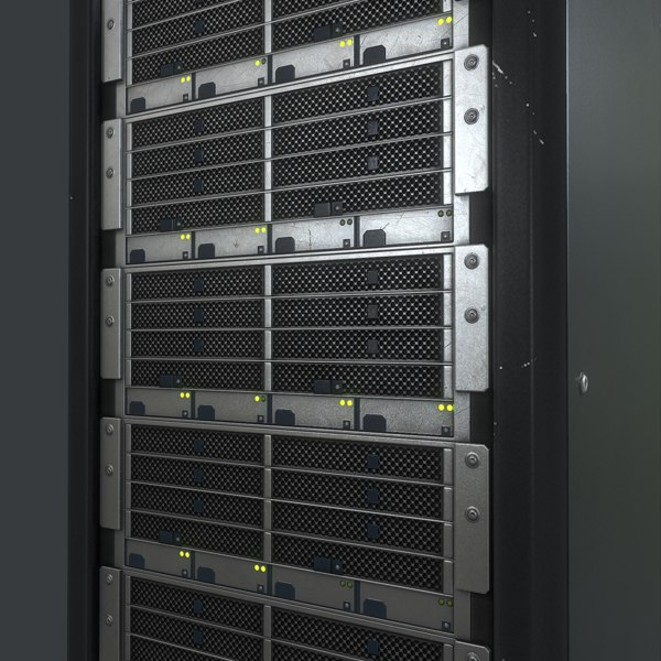 3d model of server asset polys