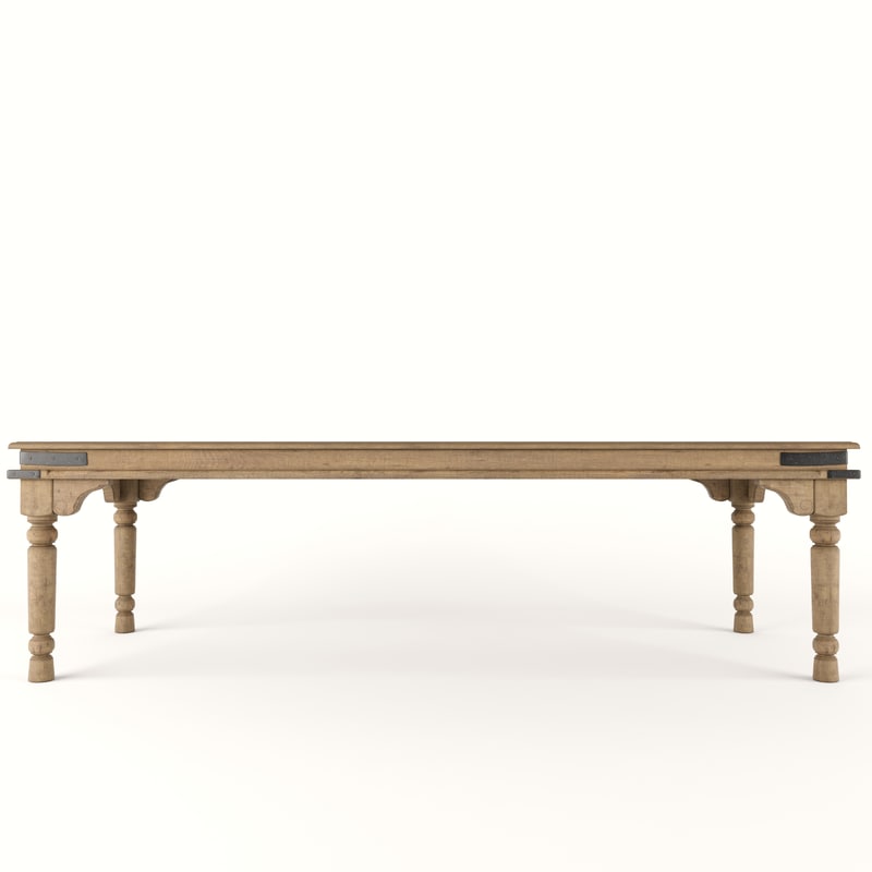 3d dining table rectangular model