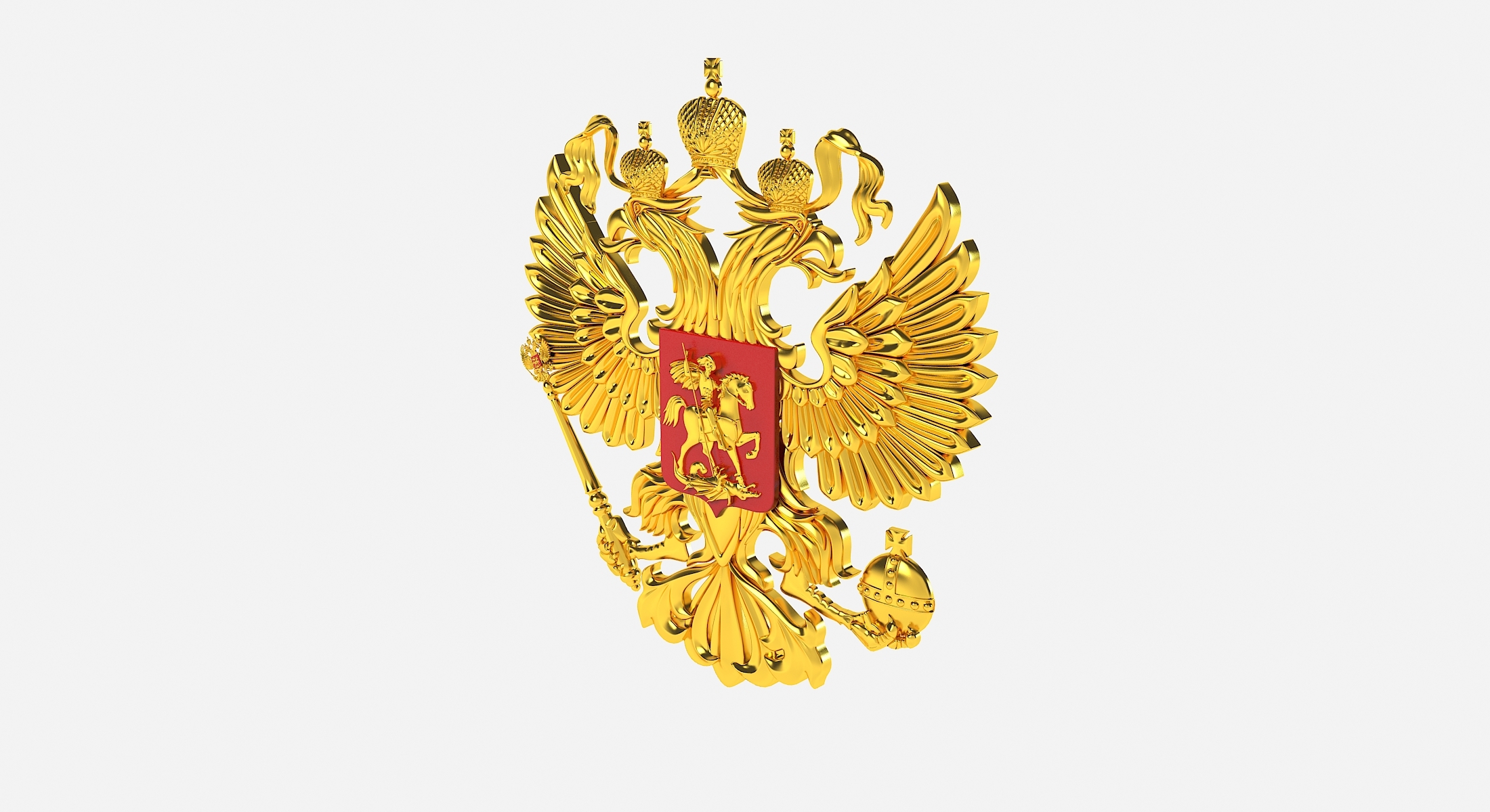 3d model national emblem russia