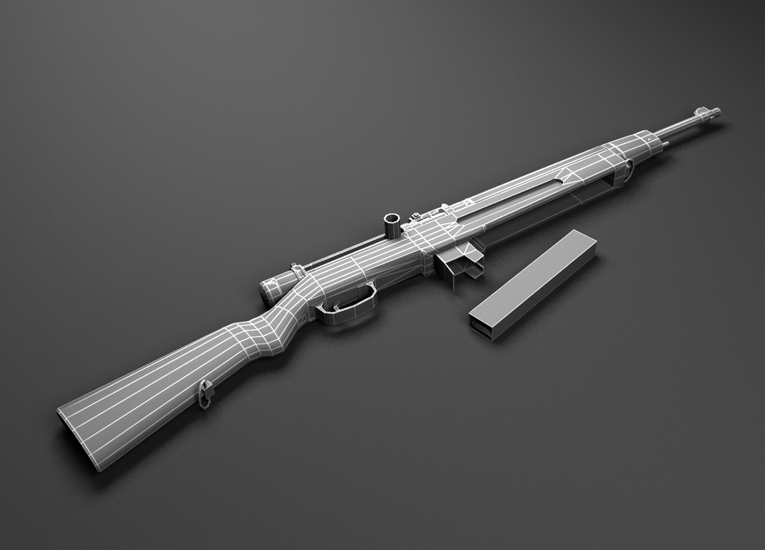 ww2 gun 3d max