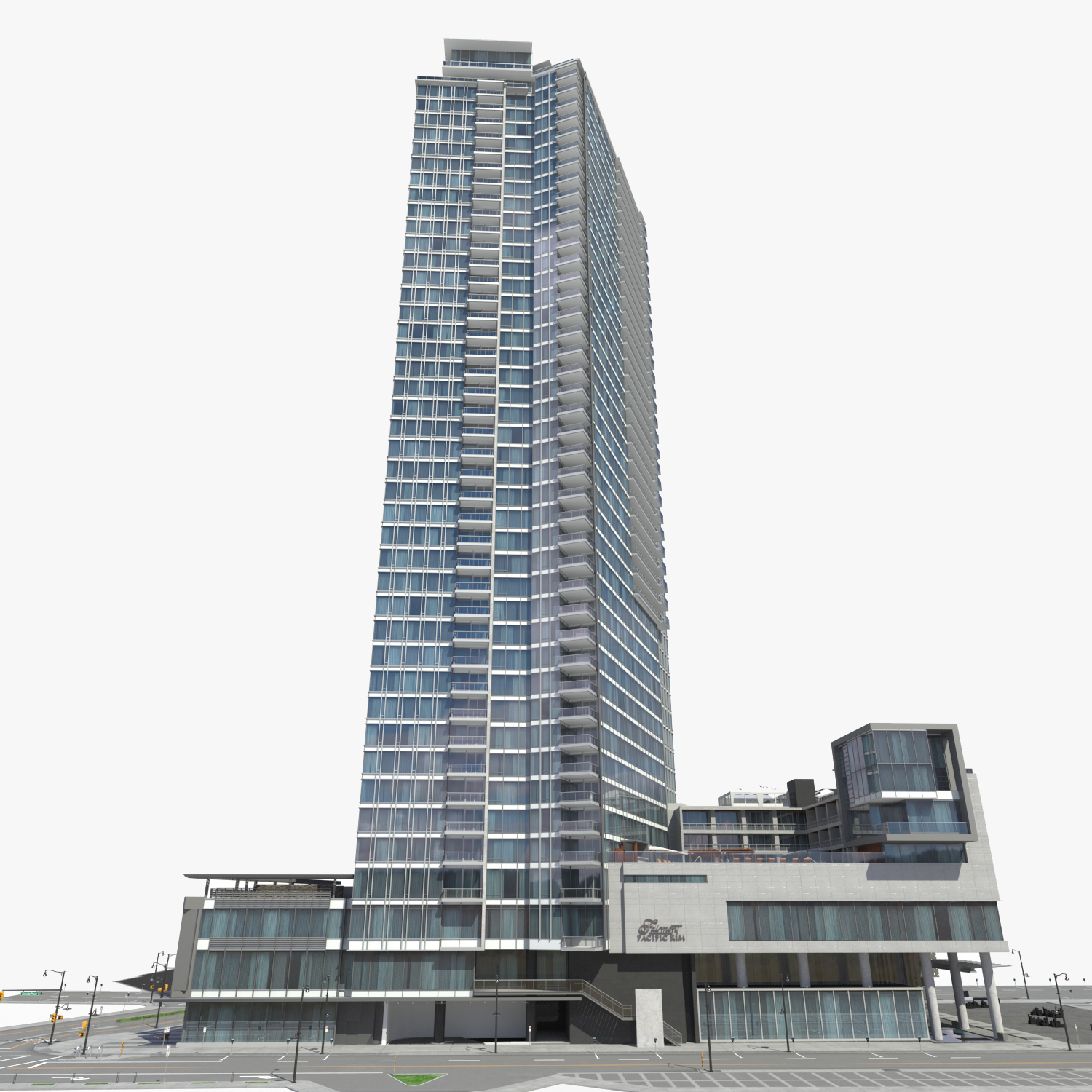 3d max hotel tower ground