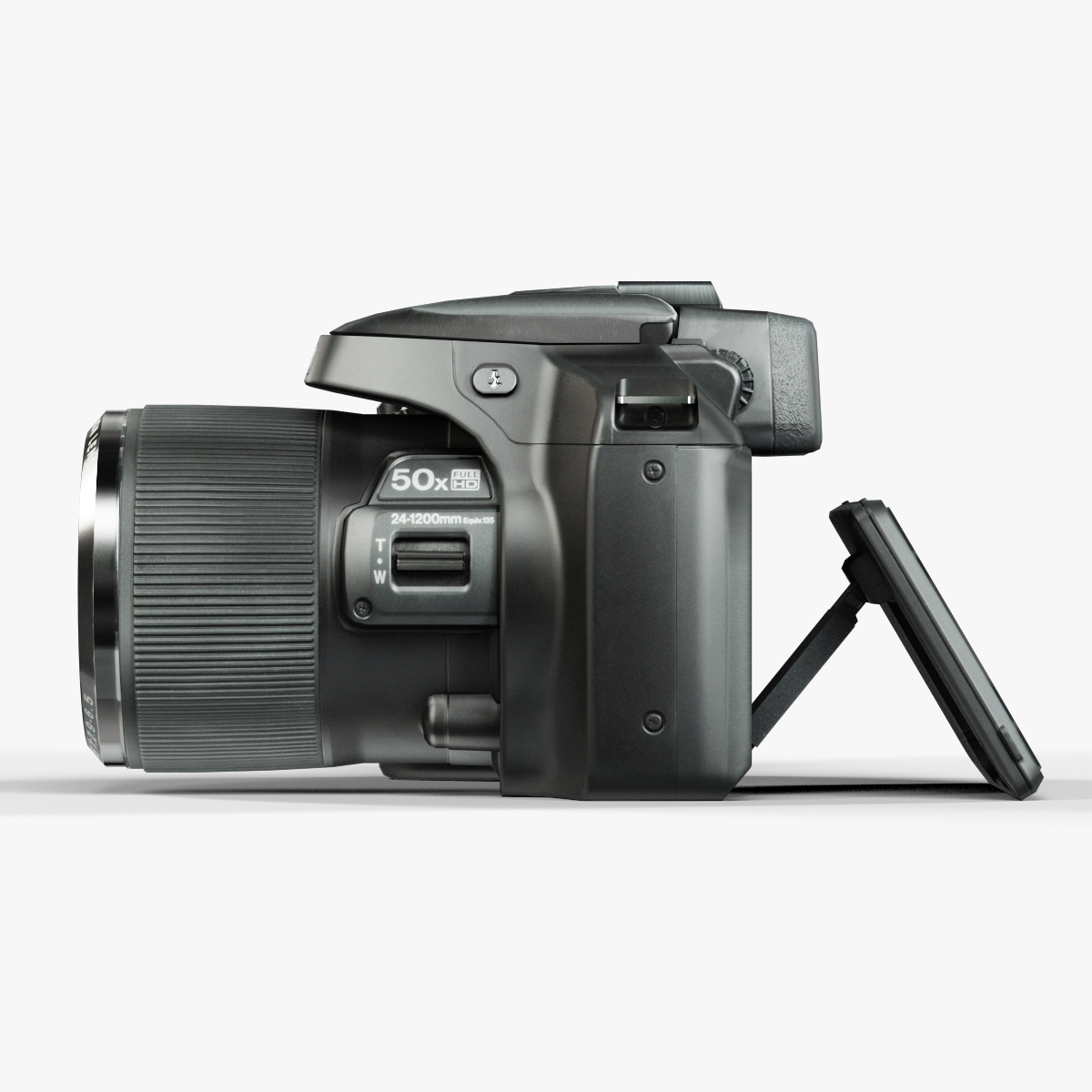 low-poly fujifilm finepix sl1000 3d model