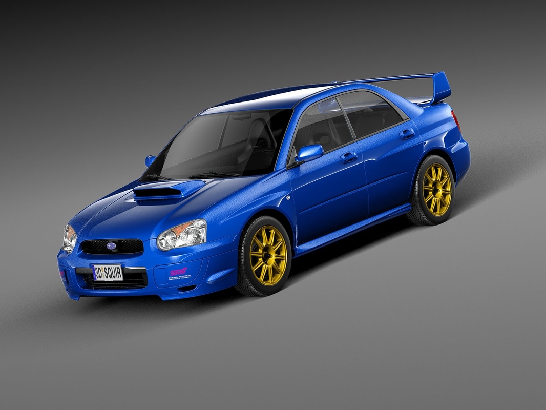 japan sedan sport subaru impreza 3d model