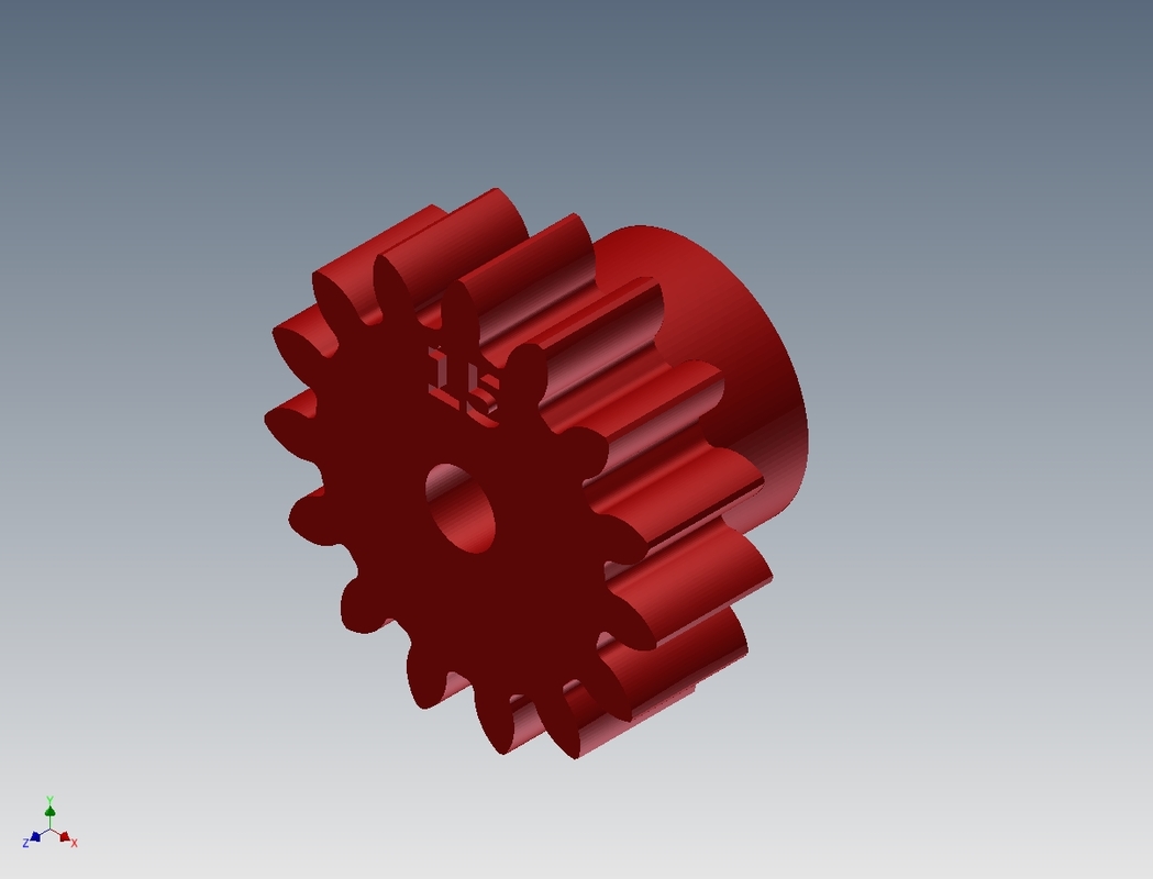 spur gear set teeth 3d 3ds