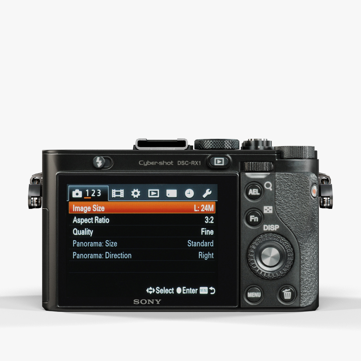 low-poly sony cyber-shot dsc-rx1 3d max