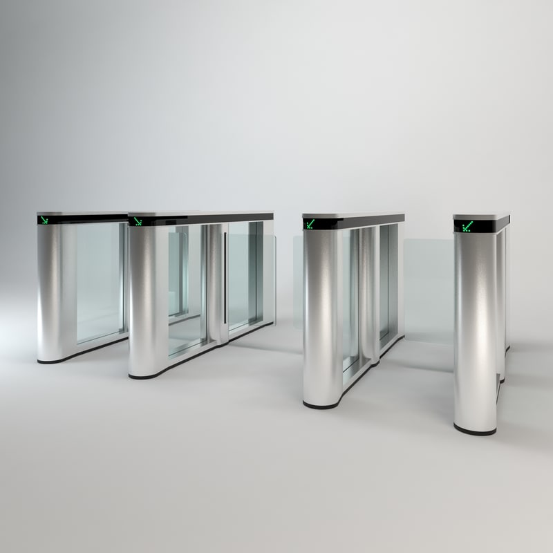 3d model modern turnstile