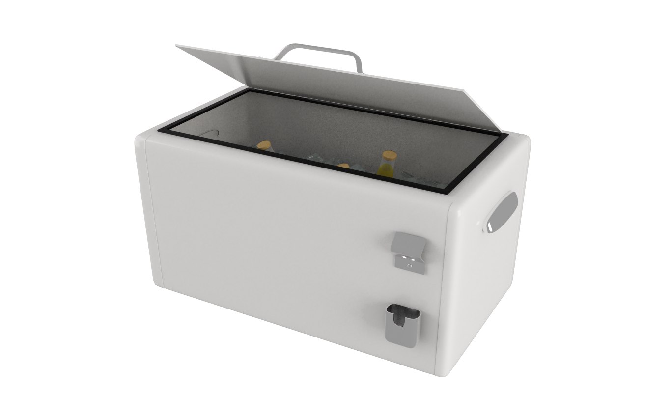 3d model vintage cool box