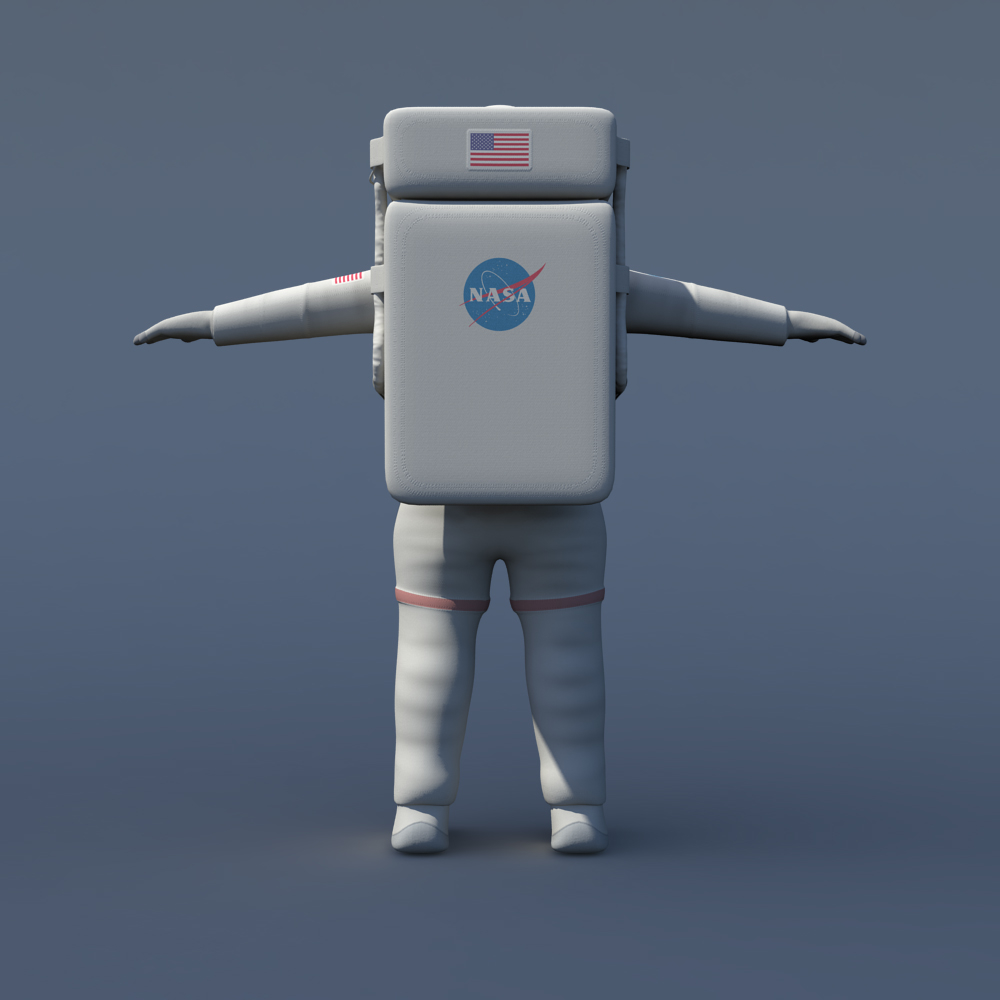 3d obj rigged nasa astronaut