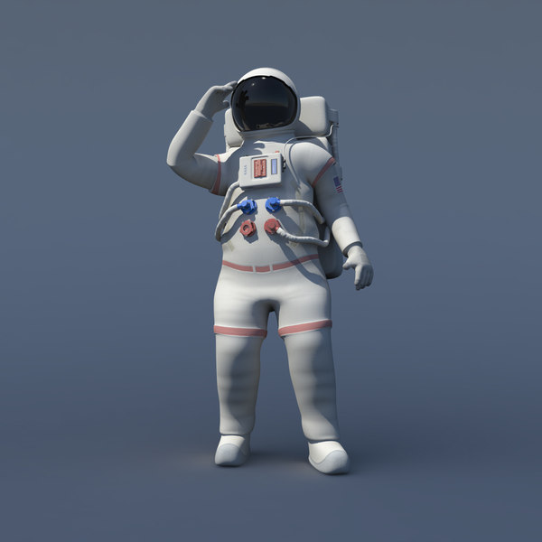 3d obj rigged nasa astronaut