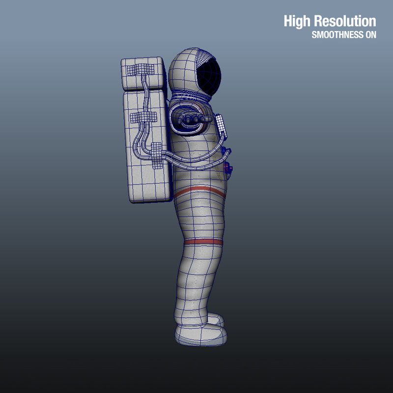 3d obj rigged nasa astronaut