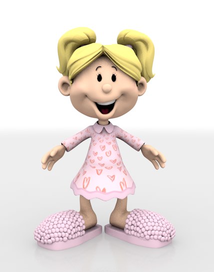 3d Model Girl Cartoon 