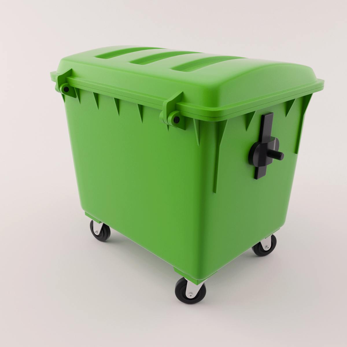 3d plastic waste container model