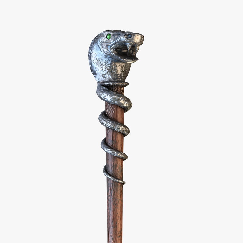 3d max fantasy staff snake
