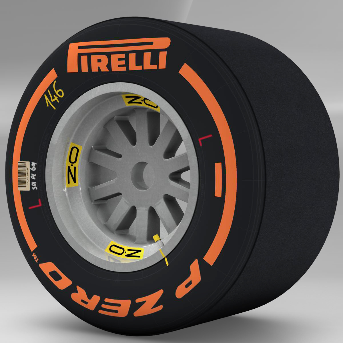 pirelli tyre 3d model
