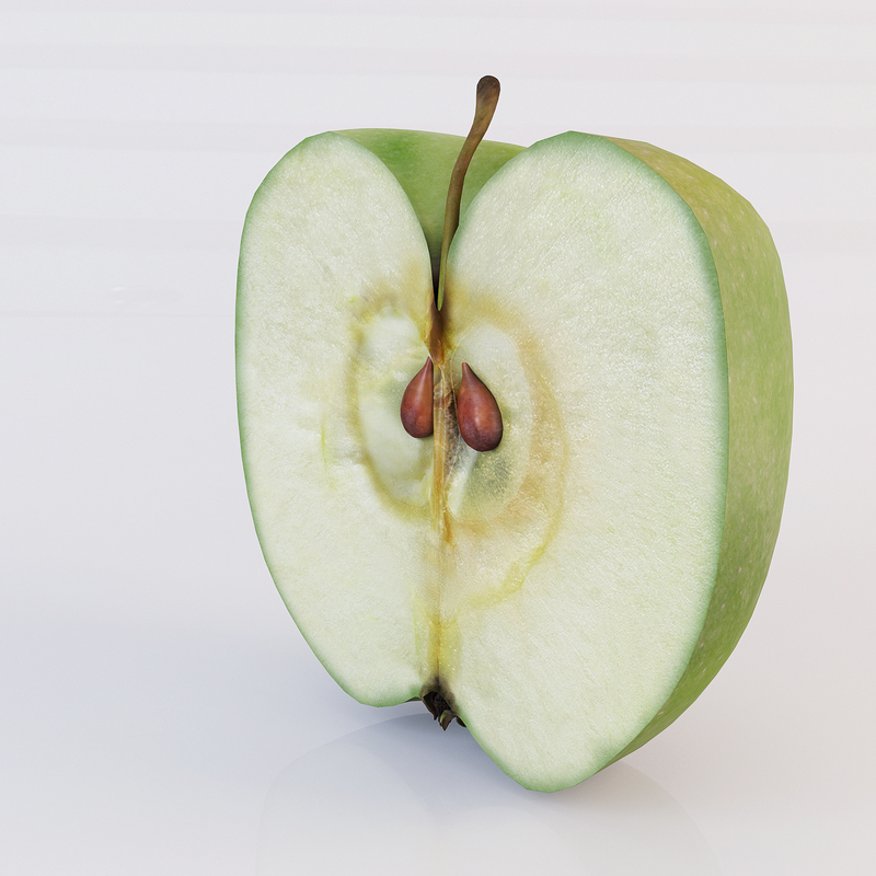 Apfel, geschnitten 3D-Modell - TurboSquid 951431