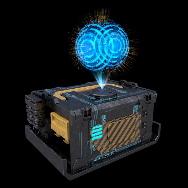 3d model of futuristic crate