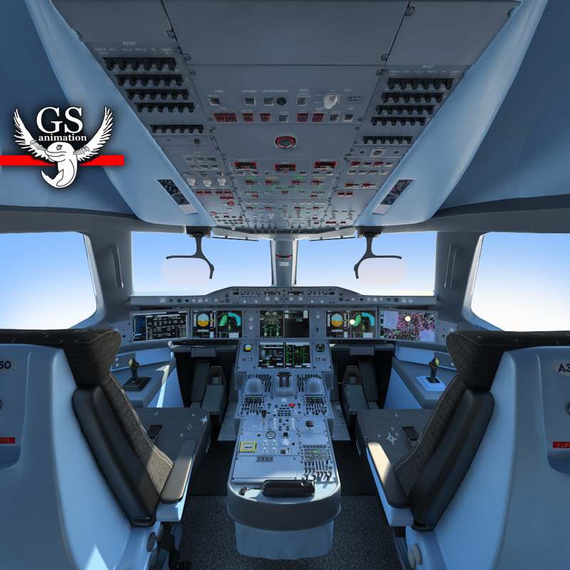 airbus vr a350 3d model