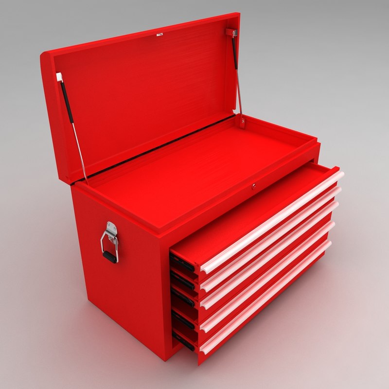 tool box sliding racks 3d obj