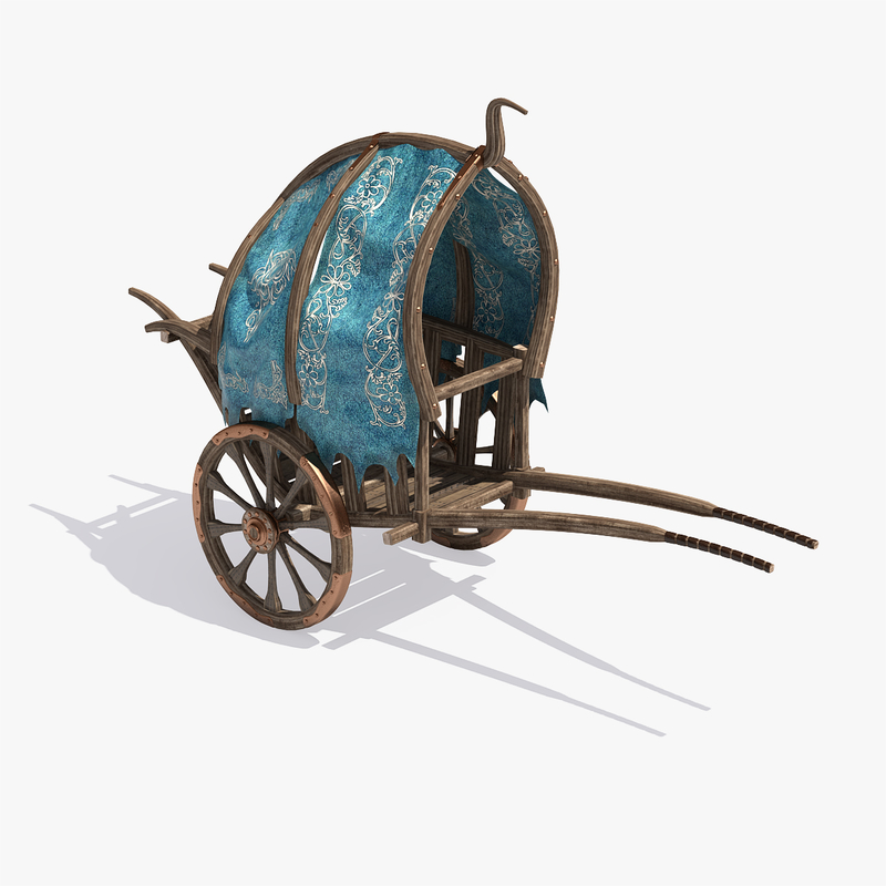 3d model fantasy cart
