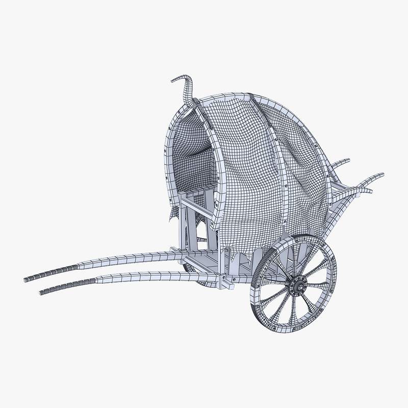 3d model fantasy cart