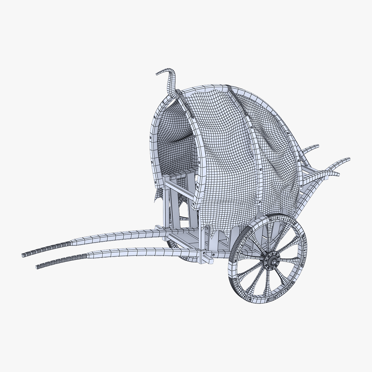 3d model fantasy cart