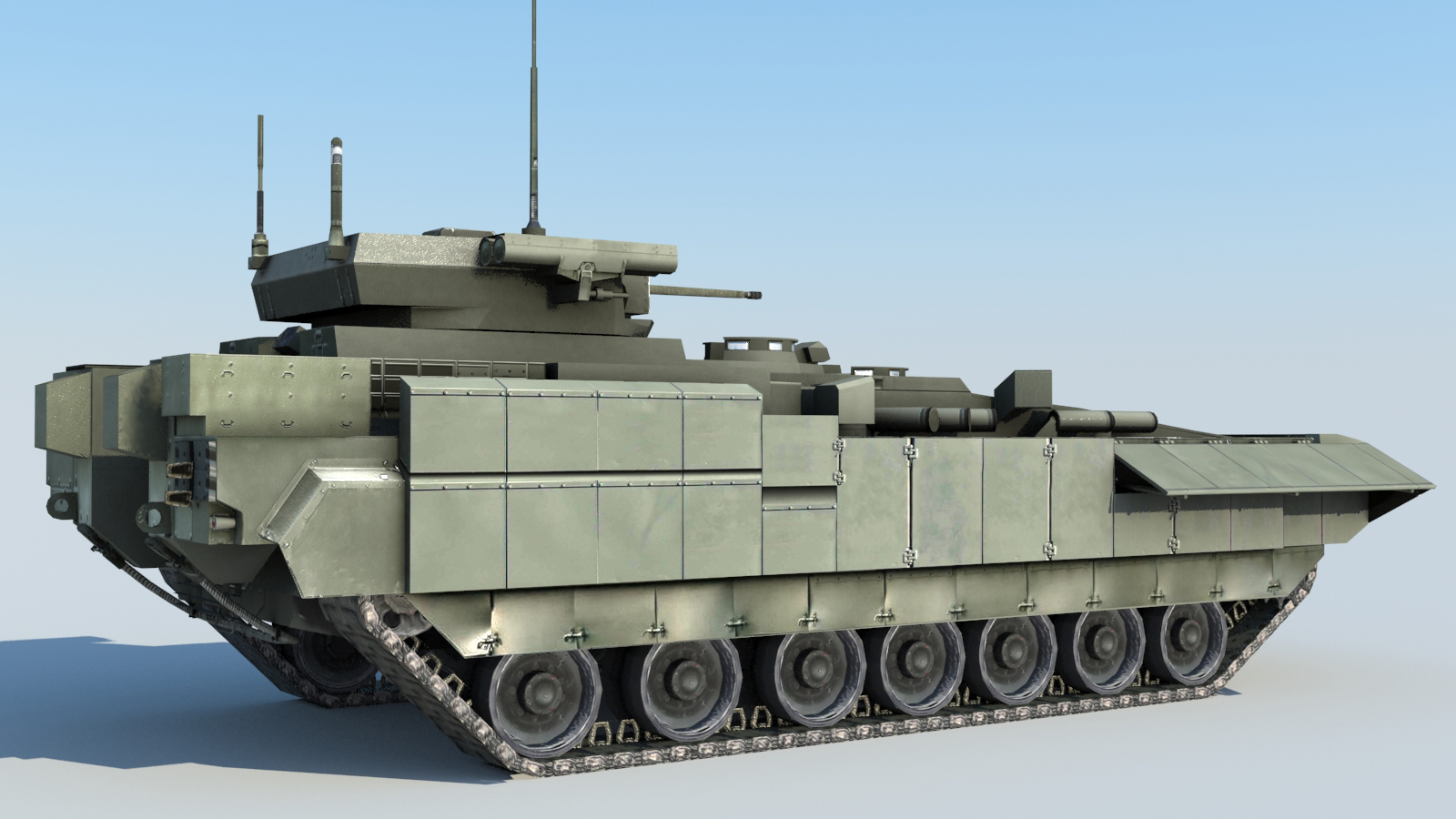 3d russian armata t-14 battle tank model