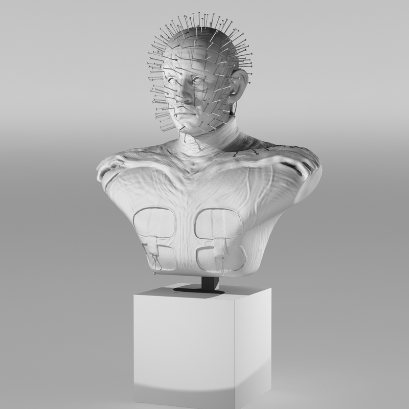 3d model bust pinhead hellraiser