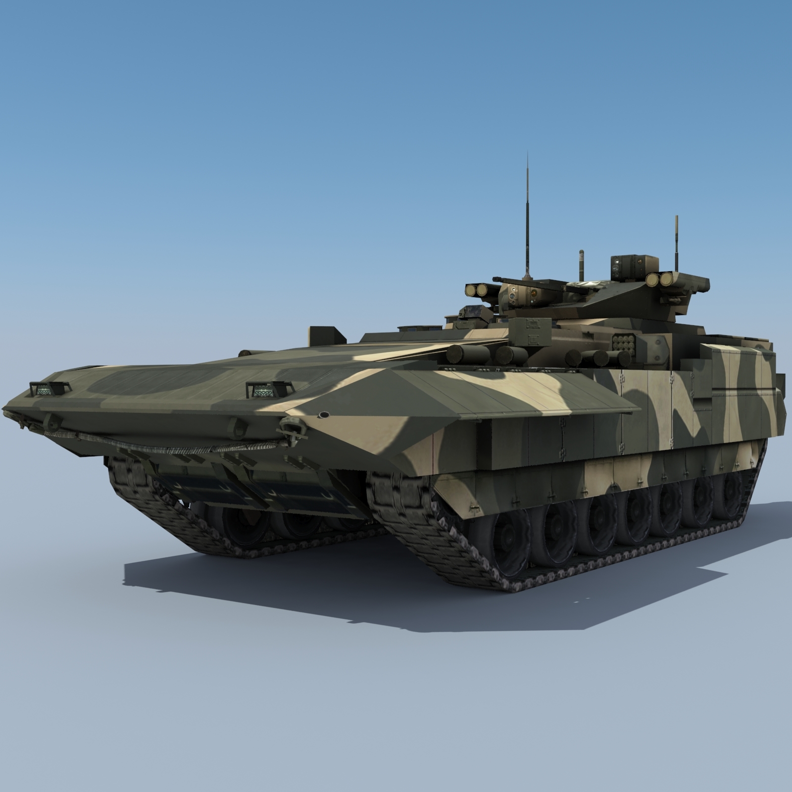 3d russian armata t-14 battle tank model