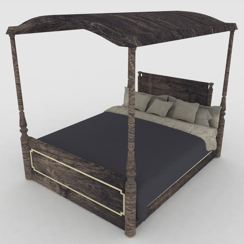 3d Canopy Bed Model