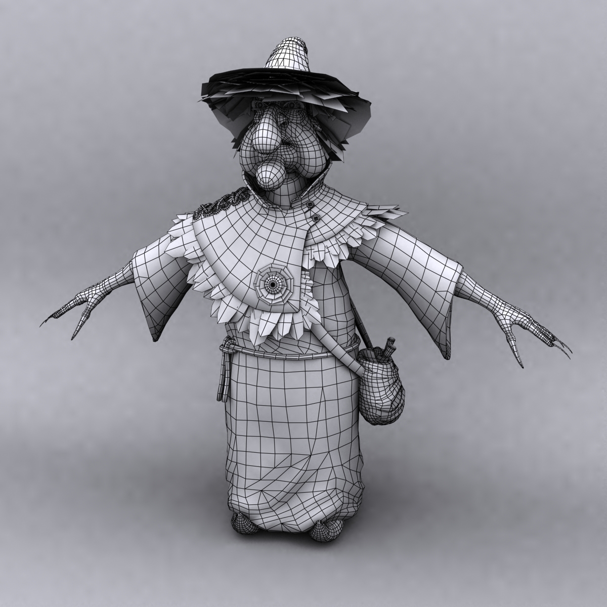 3d fantasy witch model