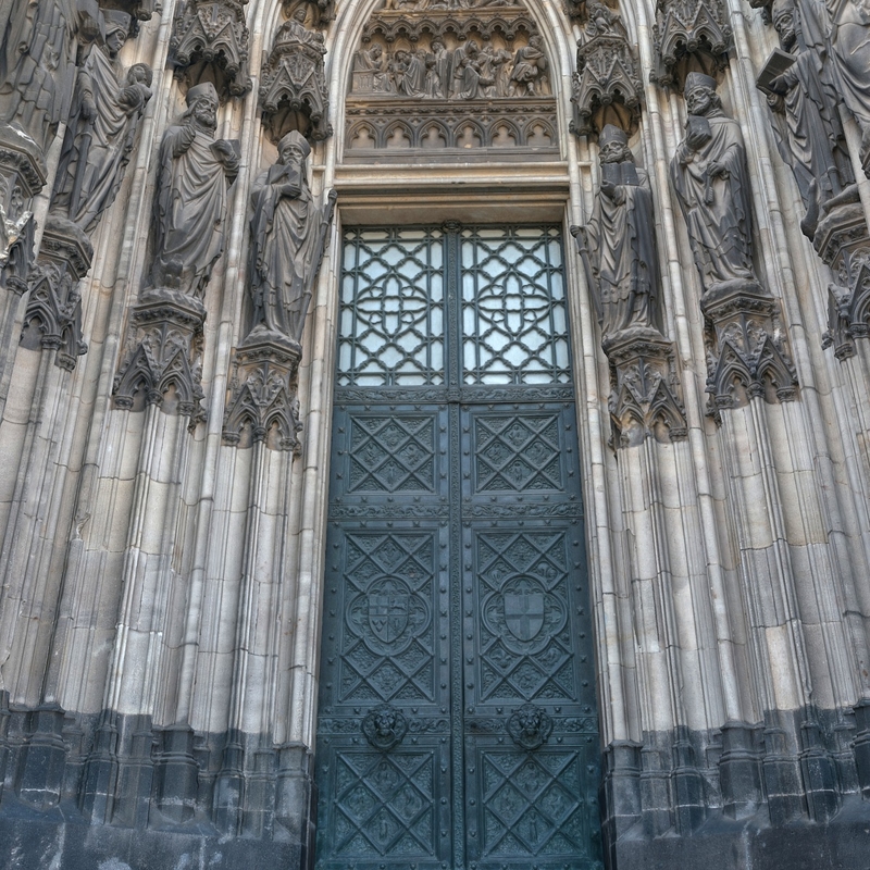 gothic architecture gate cathedral 3d max