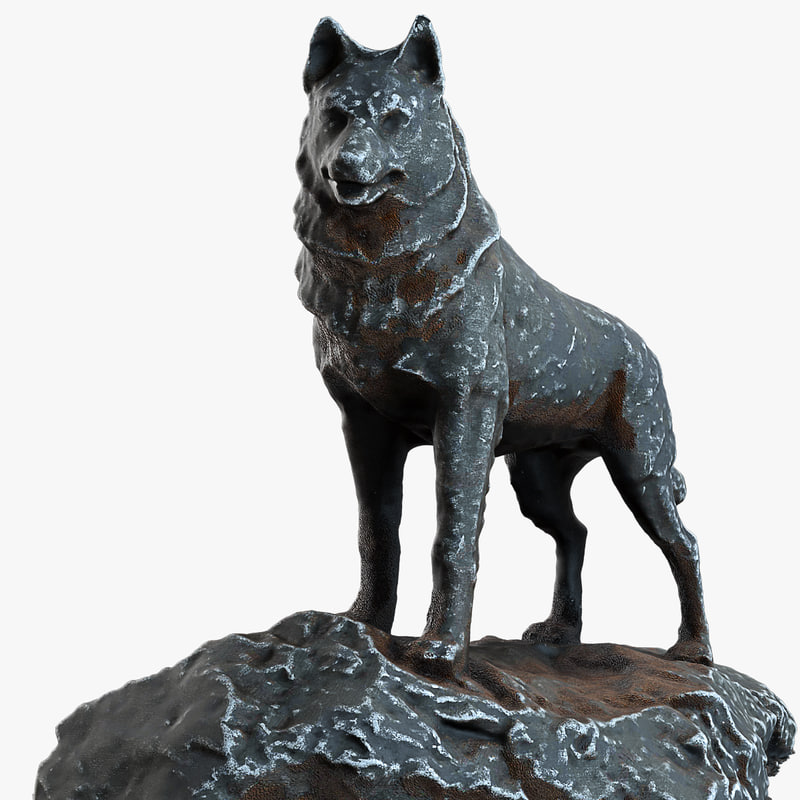 dog haskey statue max