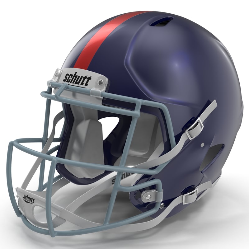 football helmet schutt blue 3d model