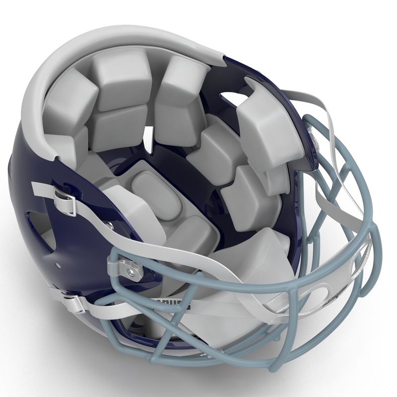 football helmet schutt blue 3d model
