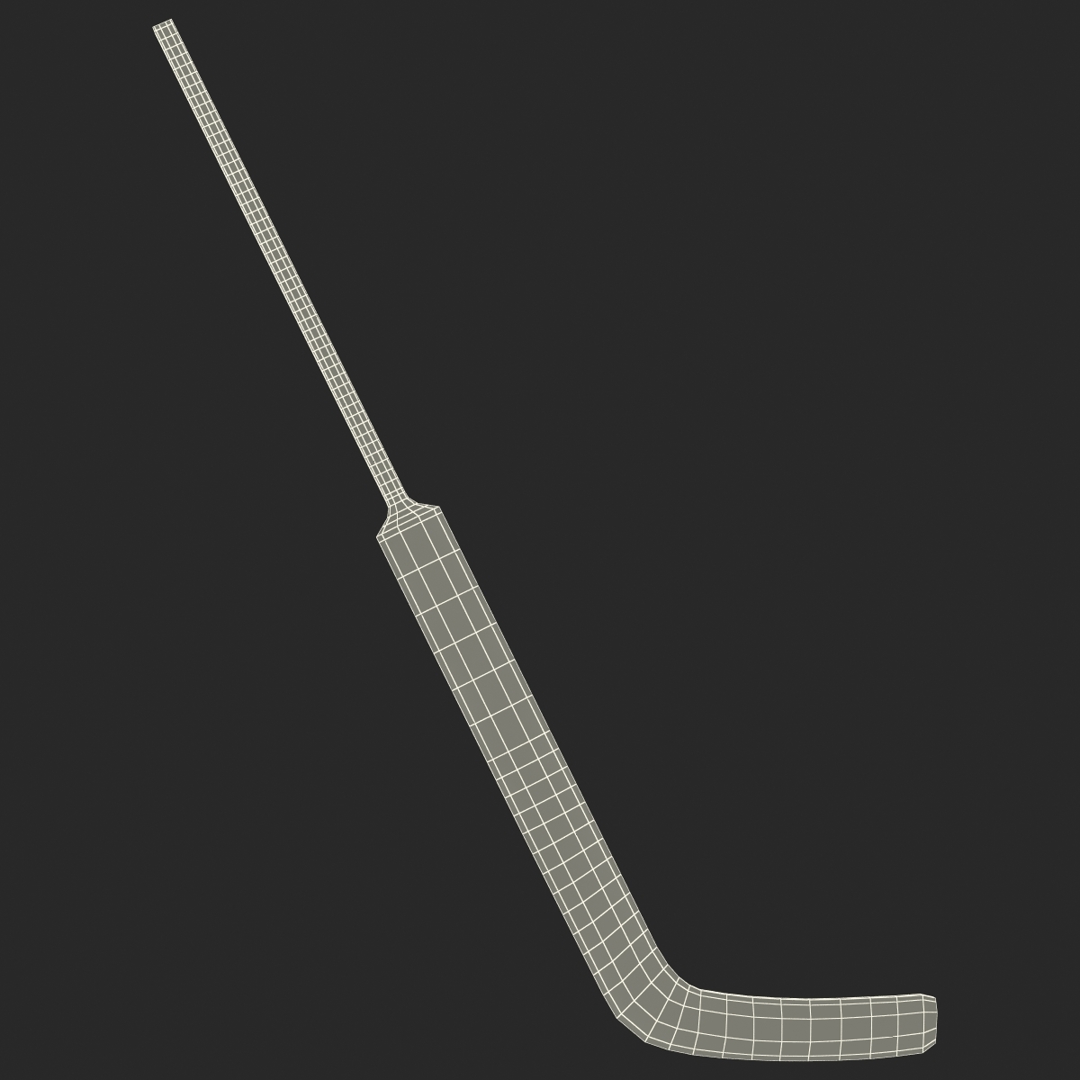 3d model goalie hockey stick generic