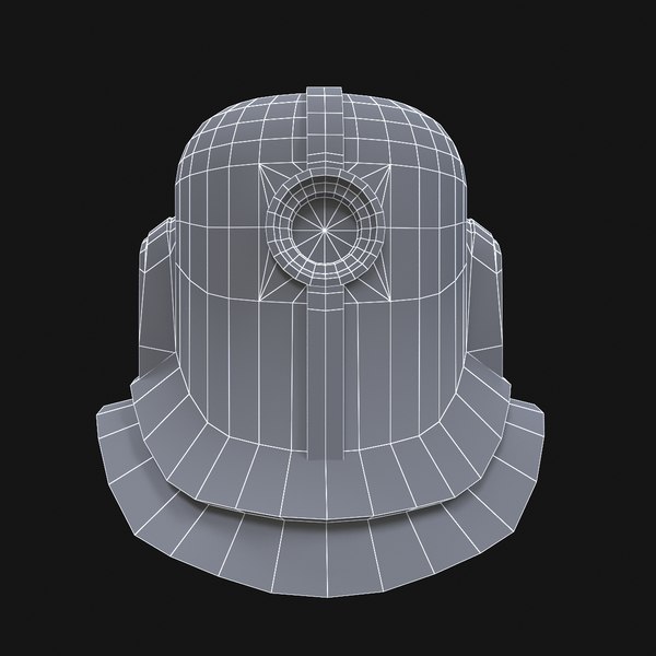 low-poly steampunk helmet 3d max