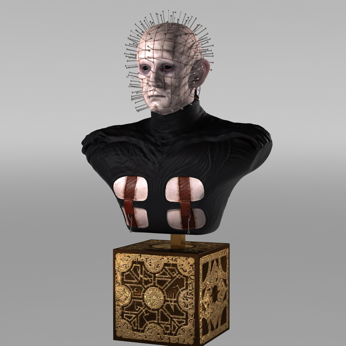 3d model bust pinhead hellraiser