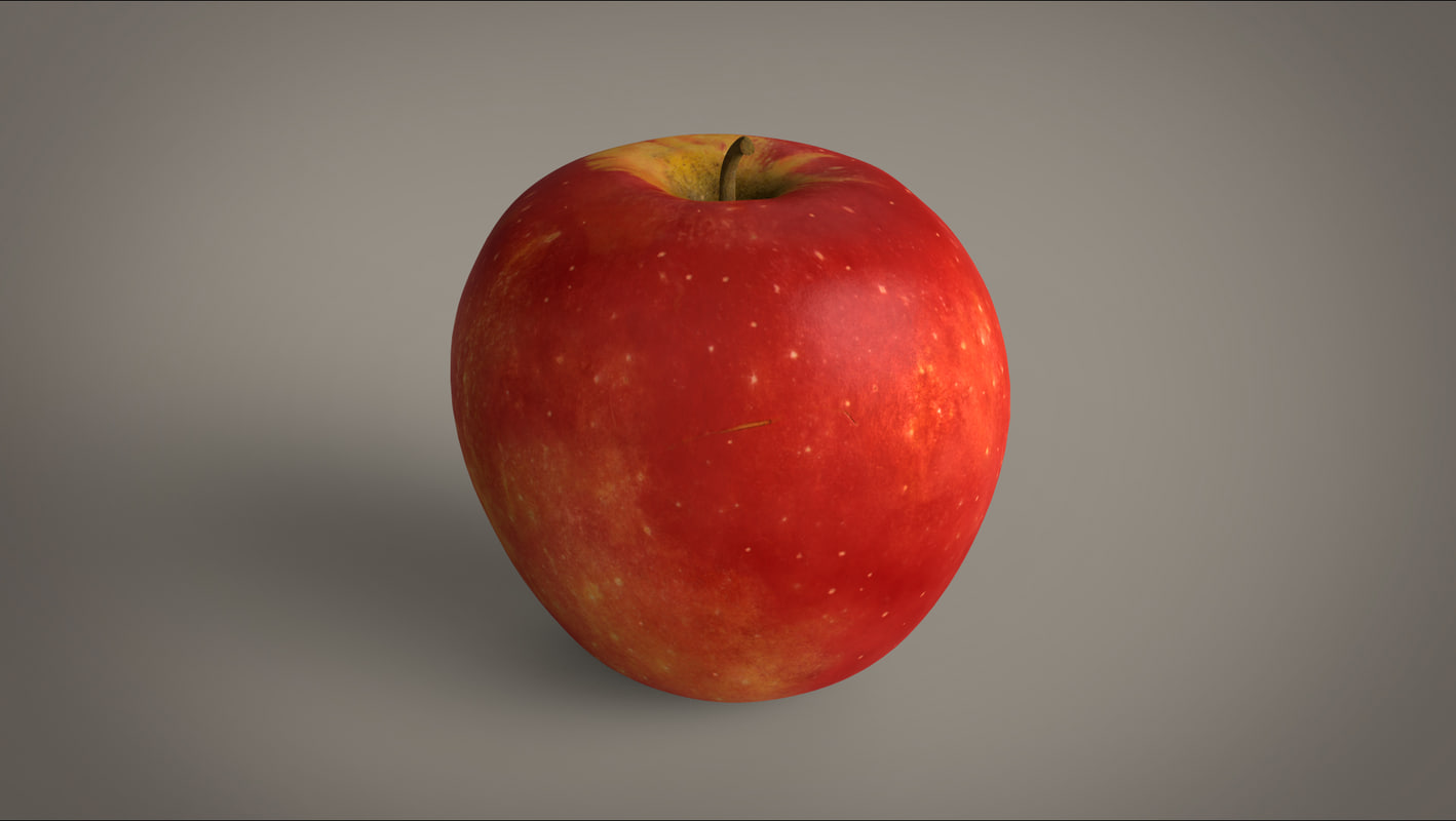 3ds realistic apple