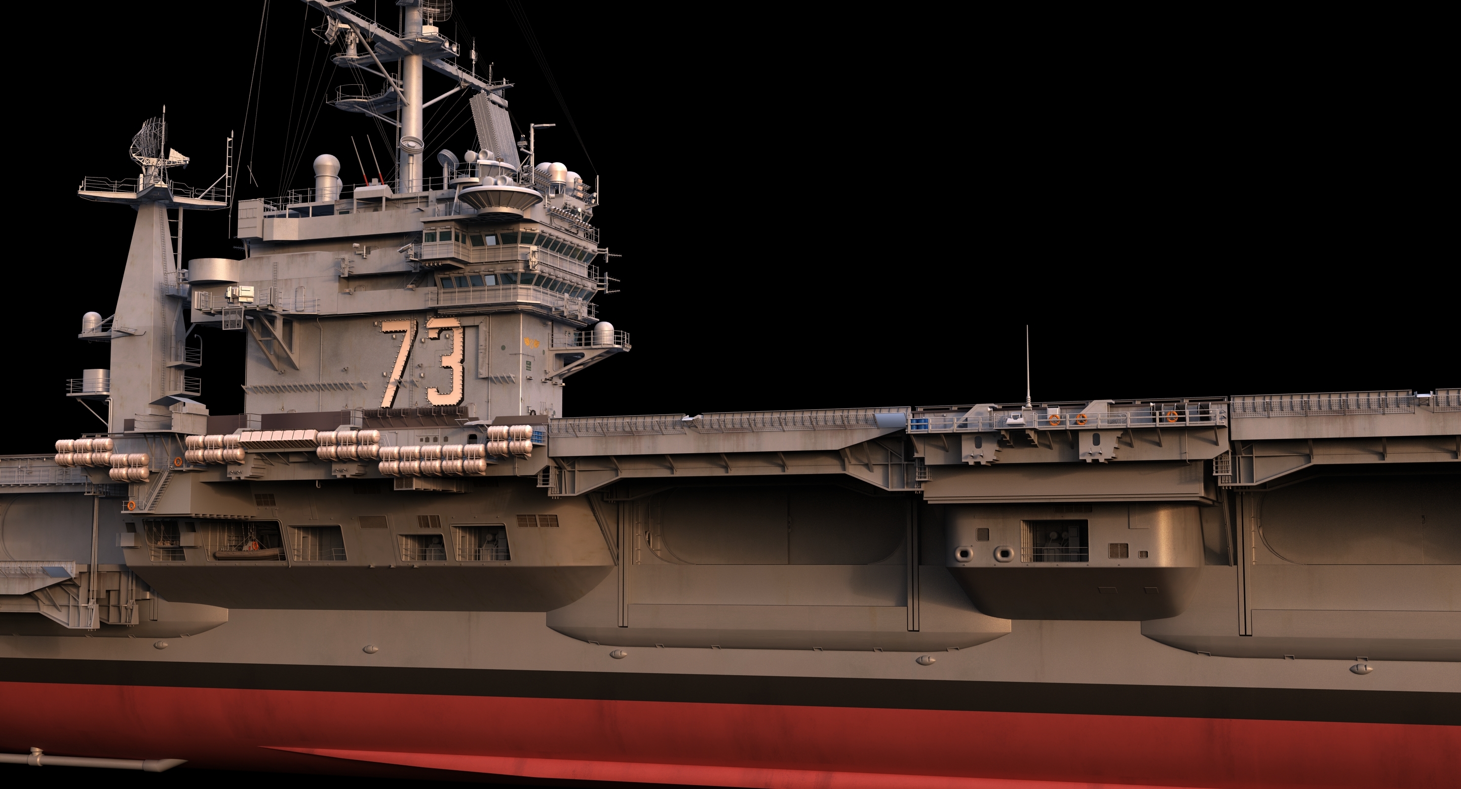 3d model cvn 73 e uss