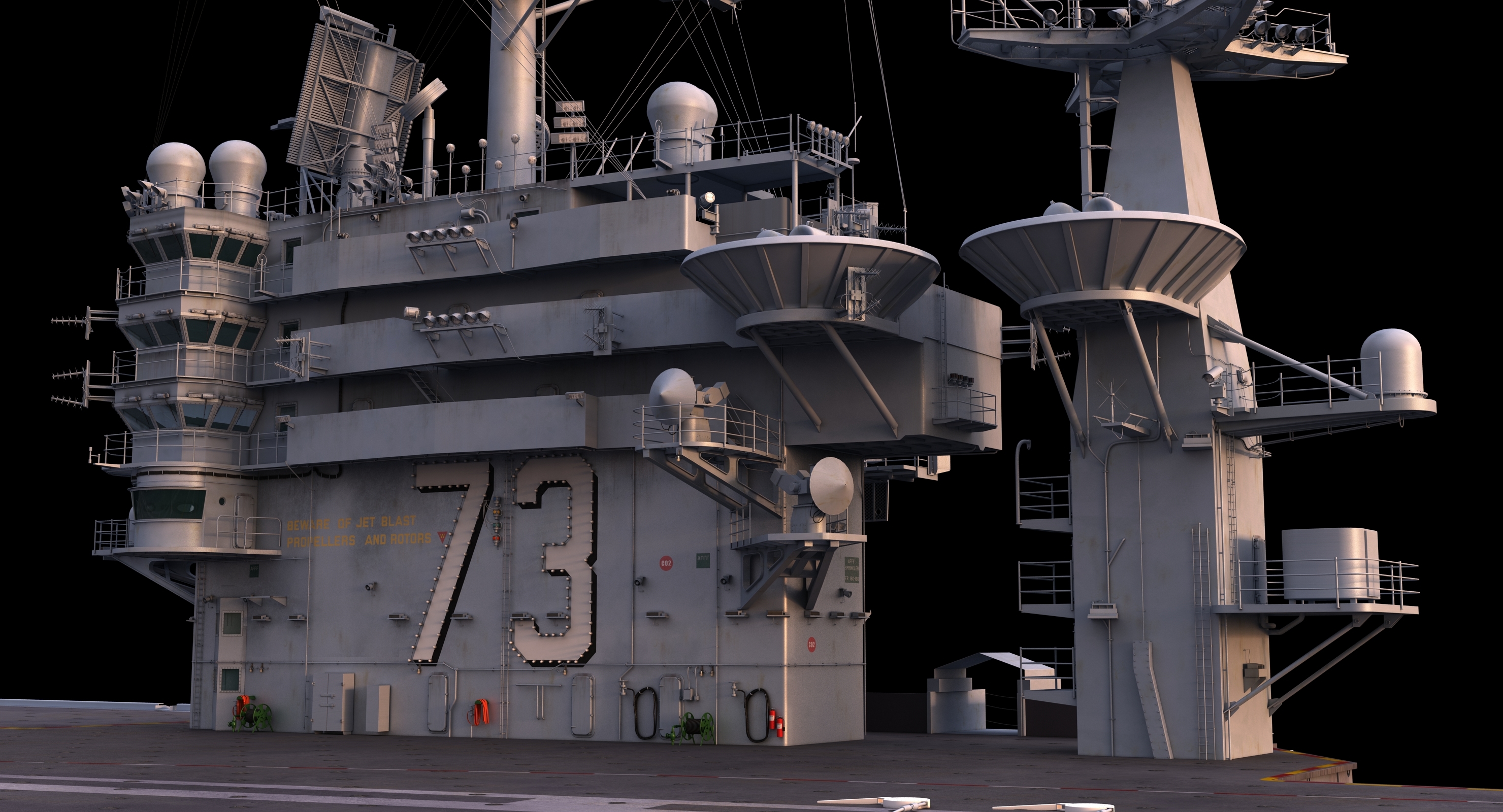 3d model cvn 73 e uss