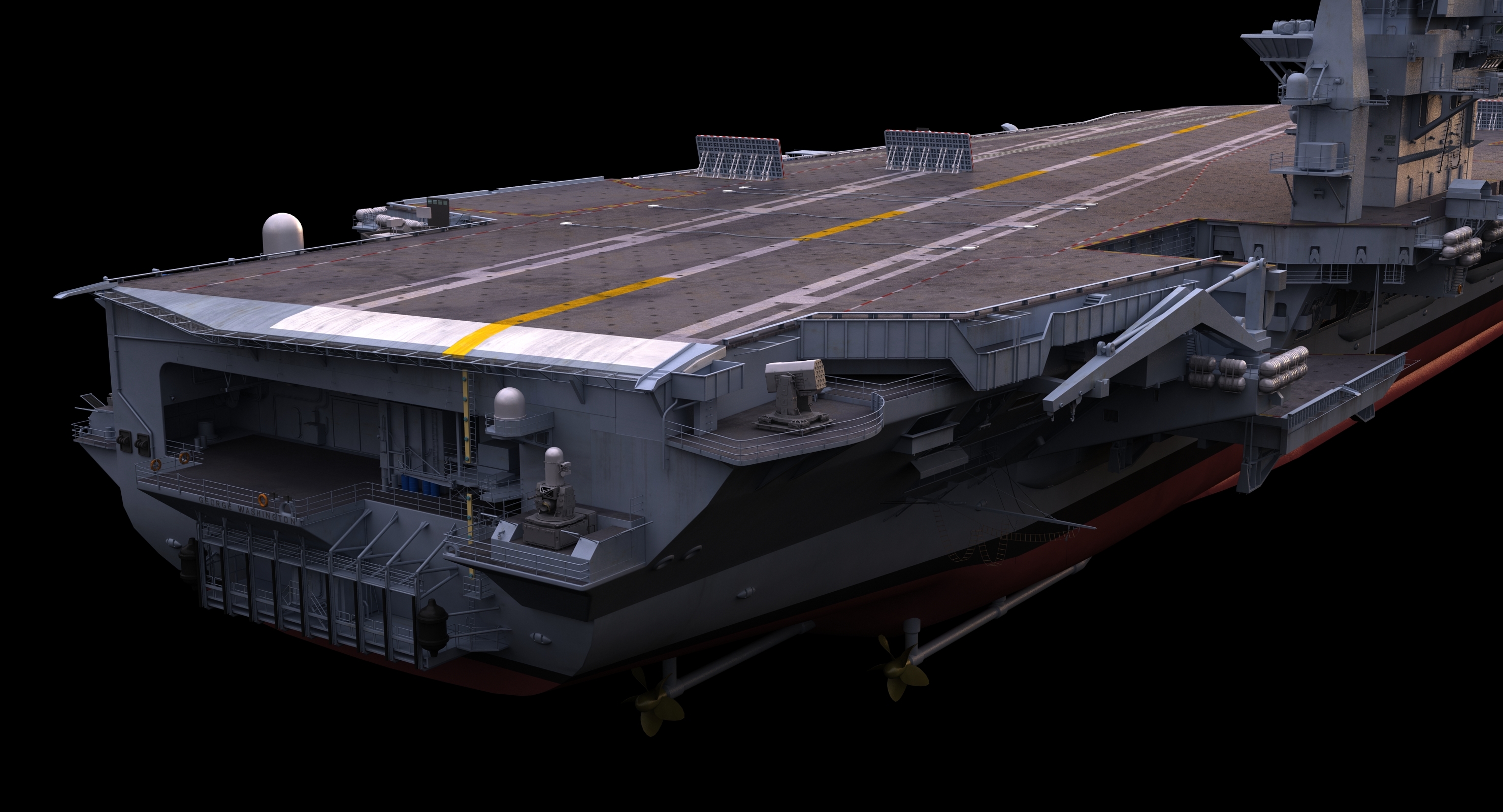 3d model cvn 73 e uss