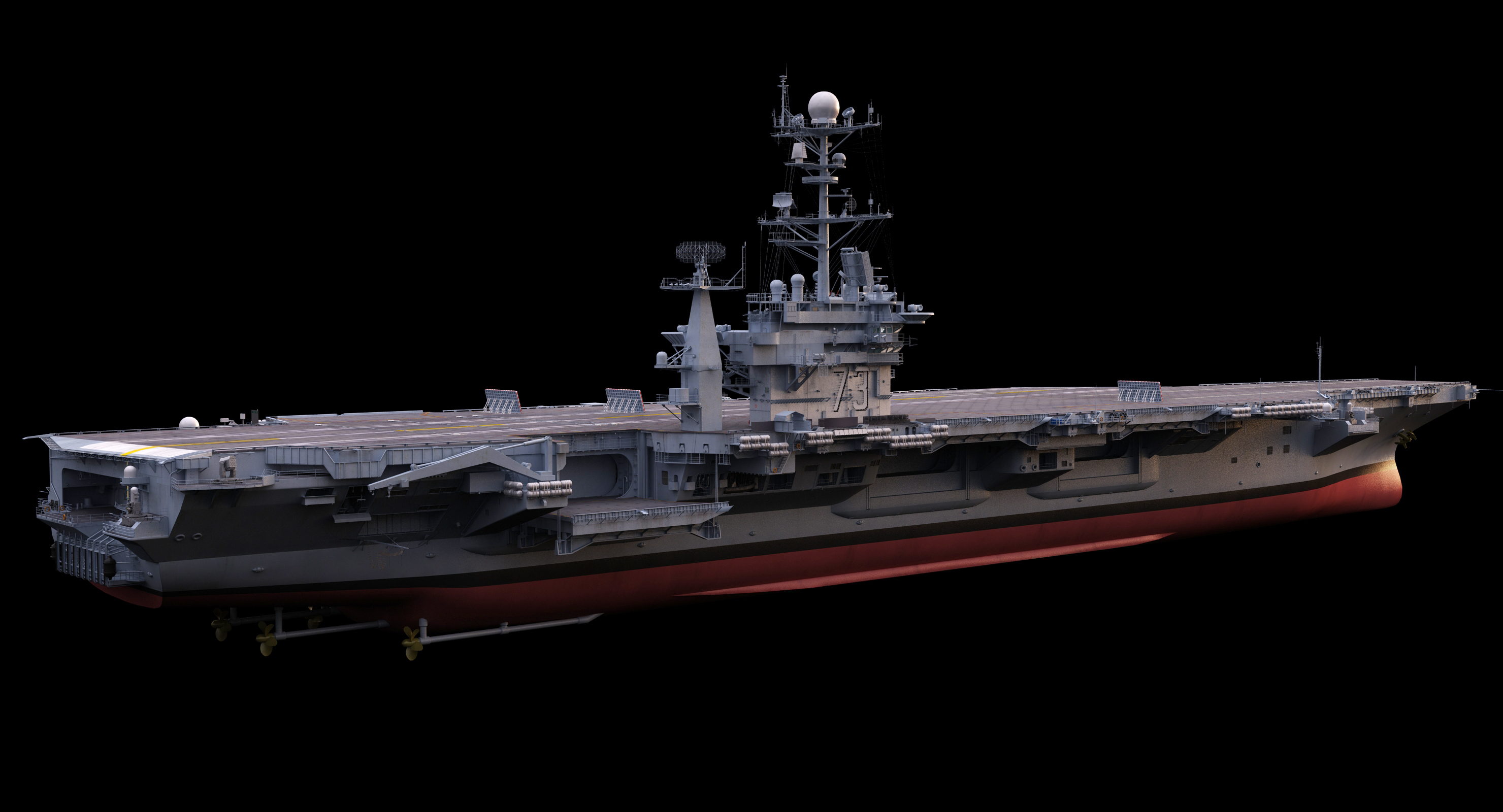 3d model cvn 73 e uss