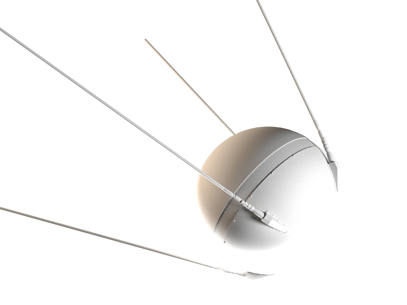 russian sputnik 3d model