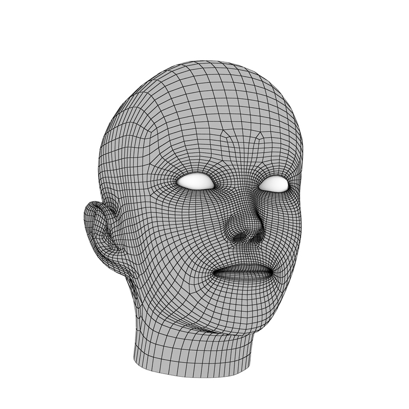 3d head mesh