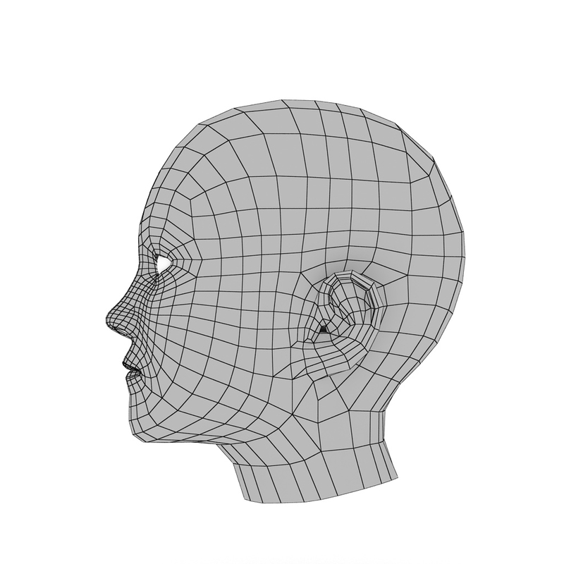 3d head mesh