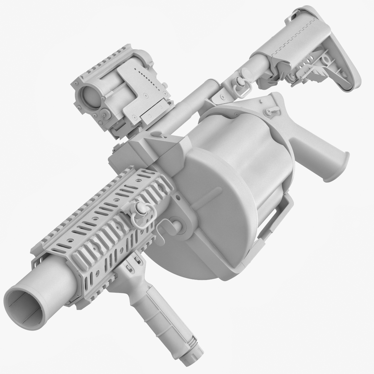 3d milkor mgl-140 materials model