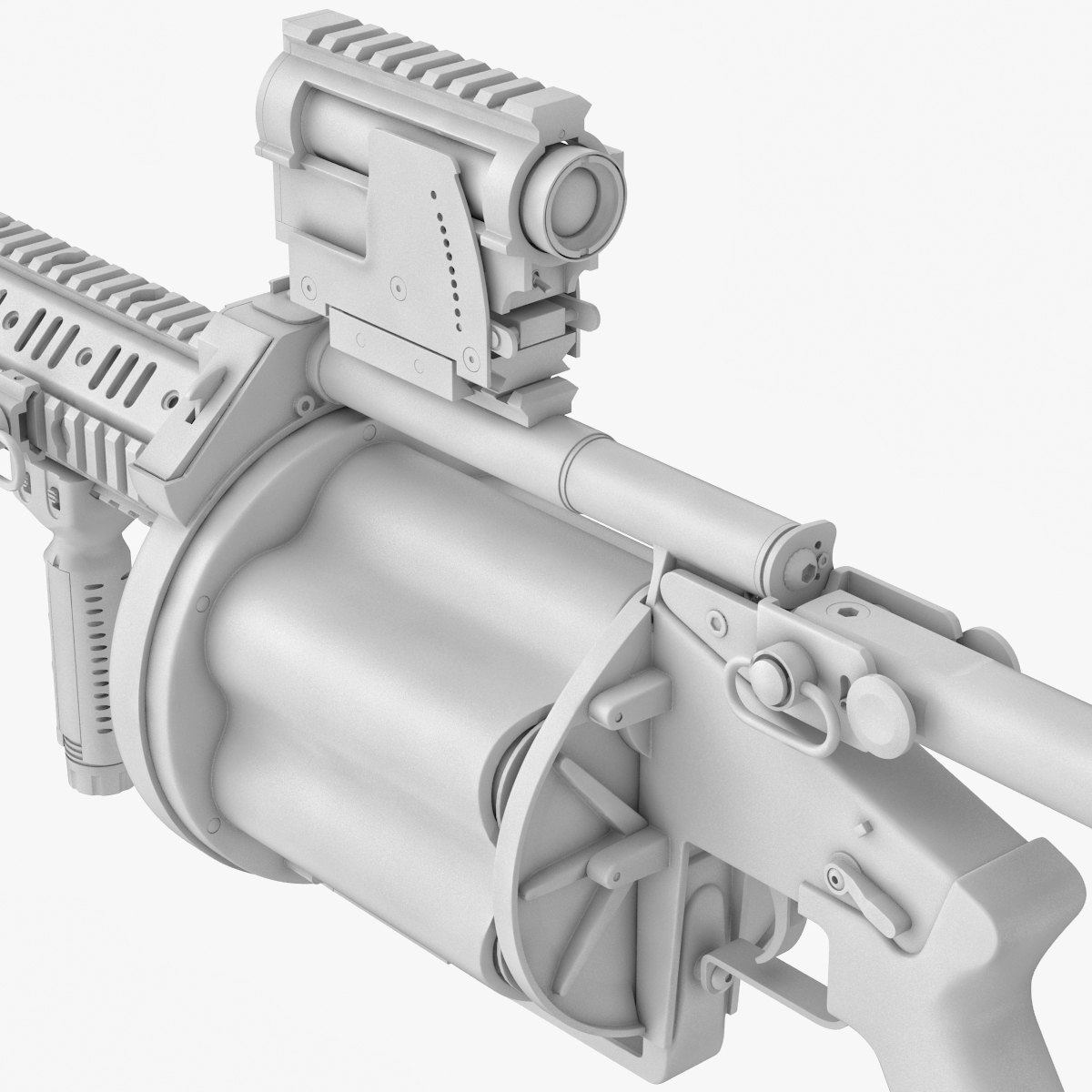 3d milkor mgl-140 materials model