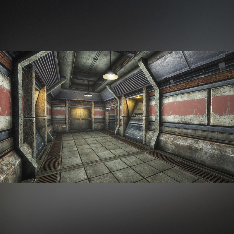 3ds sci-fi interior armory