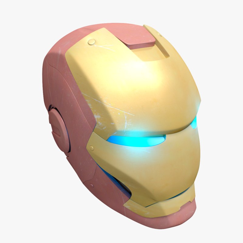 iron man helmet 3d model
