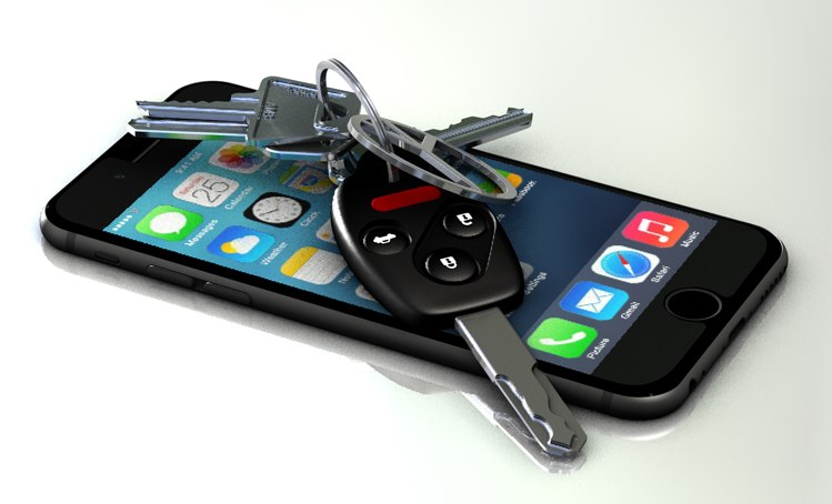 3d model cell phone keys